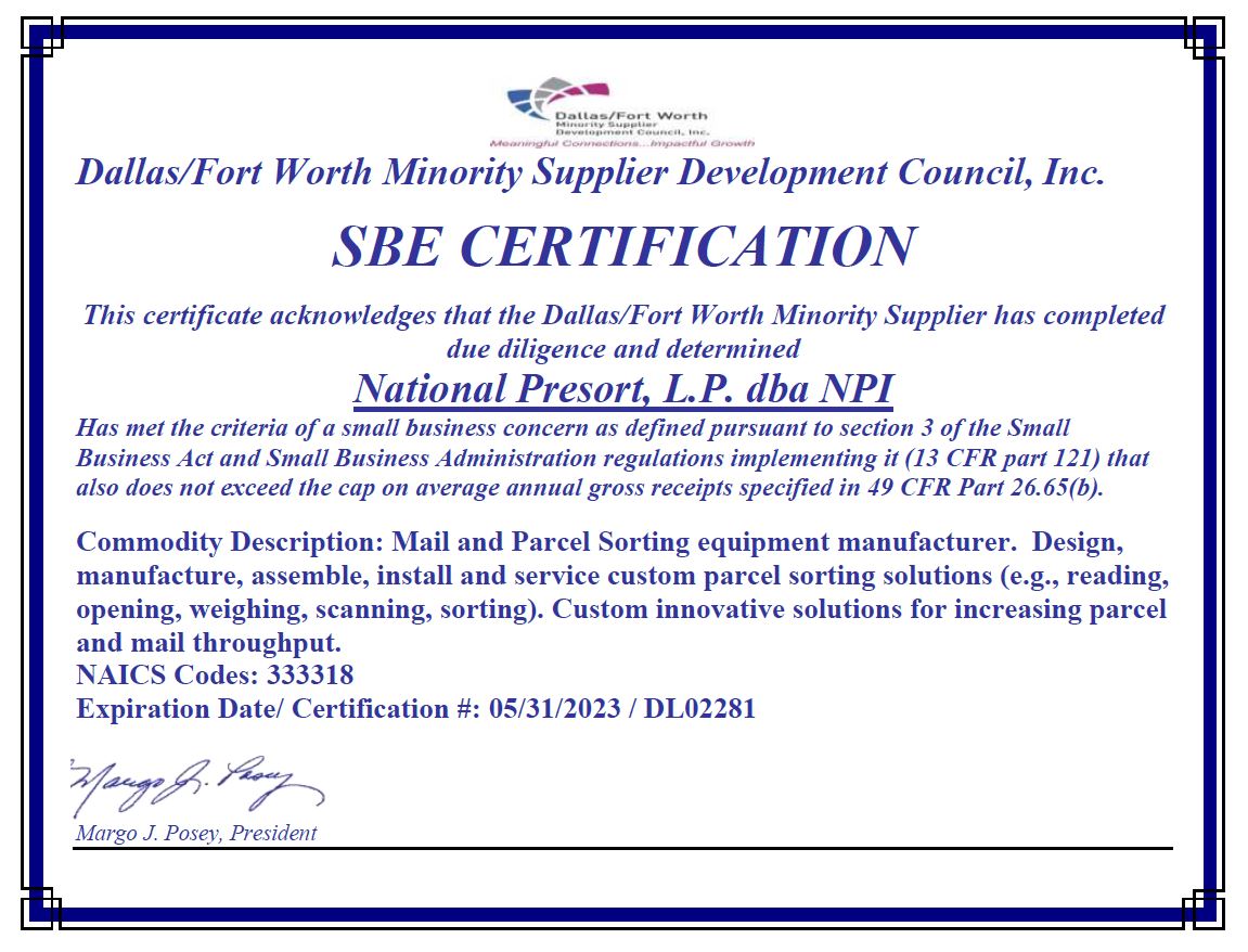 Certifications & Awards - NPI